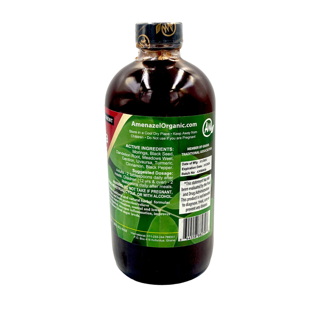 AMENAZEL MORINGA BITTERS 16 FL OZ. – sams247