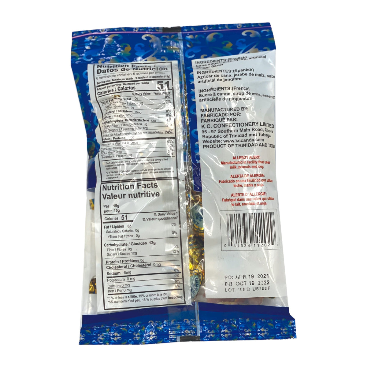 KC CANDY GINGER MINTS 3.2 OZ (90g) – sams247