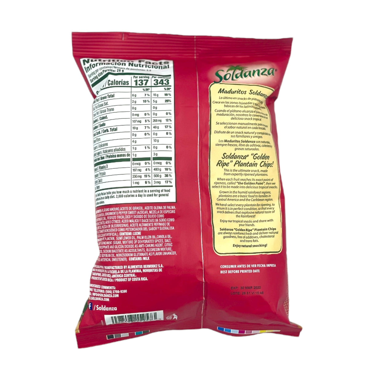 SOLDANZA PEPPER SWEET (MADURITOS) PLANTAIN CHIPS 2.5 OZ (71 G) – sams247