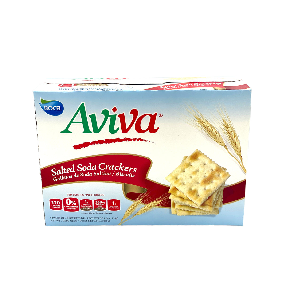 AVIVA SALTED SODA CRACKERS 9 PACK 9.54 OZ. – sams247